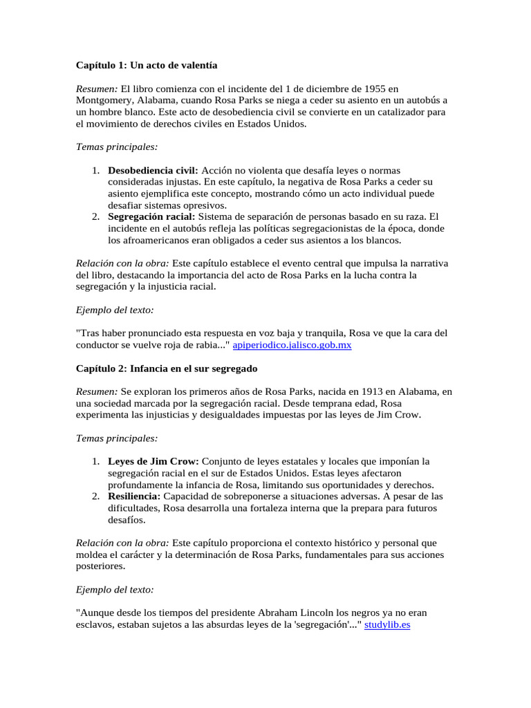 Análisis de Rosa Park | PDF | Rosa Parks | Boicotear