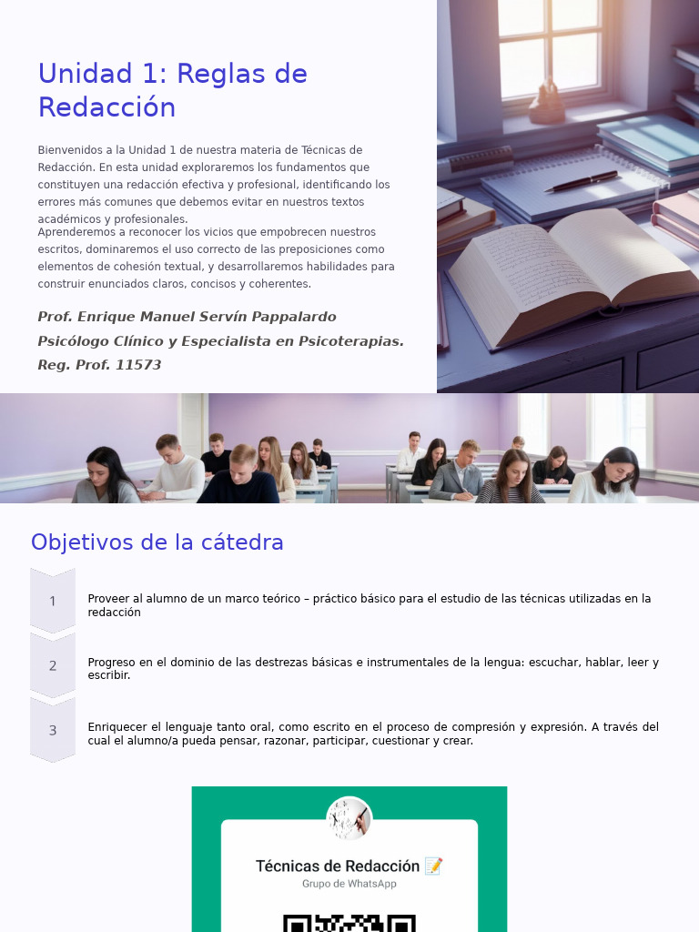 Unidad 1 Reglas de Redacción | PDF | Verbo | Oración (Lingüística)