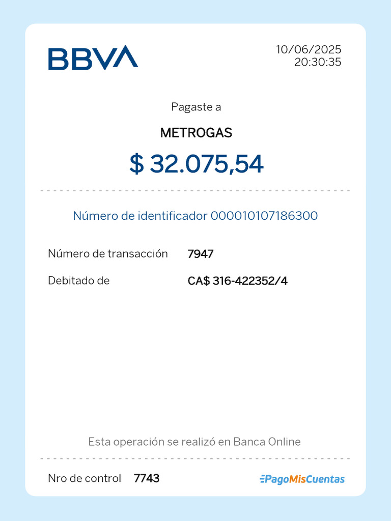 Pago Metrogas 2025-06-10 | PDF