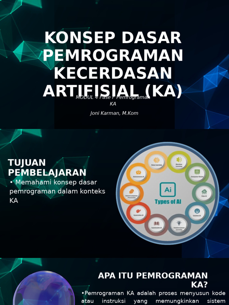 Konsep Dasar Pemrograman Kecerdasan Artifisial (KA) | PDF