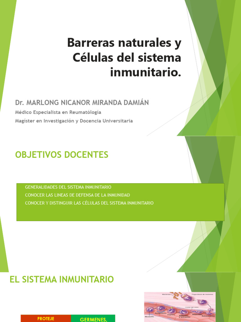 Barreras Naturales y Células Del Sistema Inmunitario | PDF | Sistema inmune | Inmunología