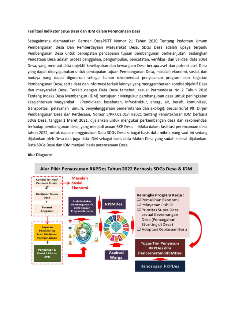 Fasilitasi Indikator SDGs Desa Dan IDM Dalam Perencanaan Desa | PDF