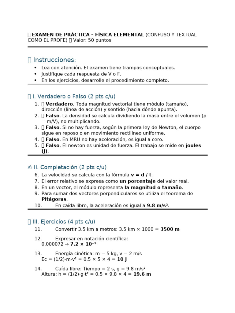 Examen Practica Fisica | PDF
