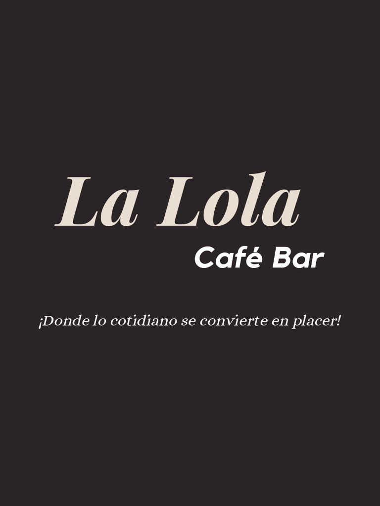 Menú La Lola 1 | PDF | Bebida | Bebidas alcohólicas