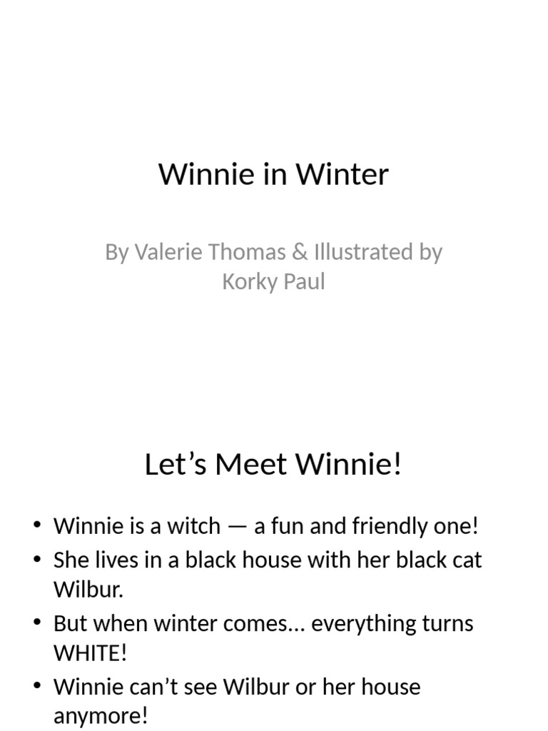 Winnie in Winter Presentation | PDF