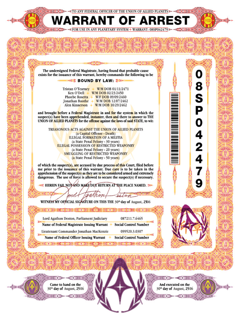 PACE WarrantofArrest01 | PDF