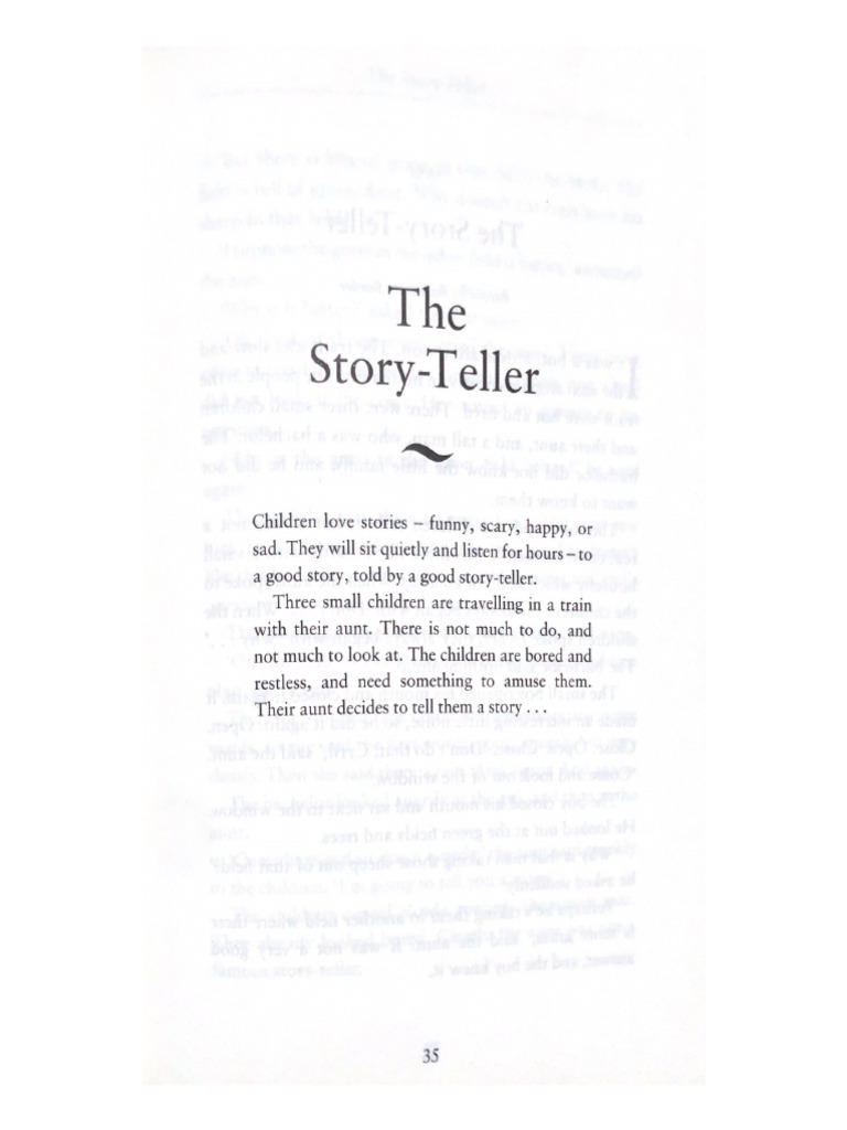 The Story-Teller by Saki | PDF