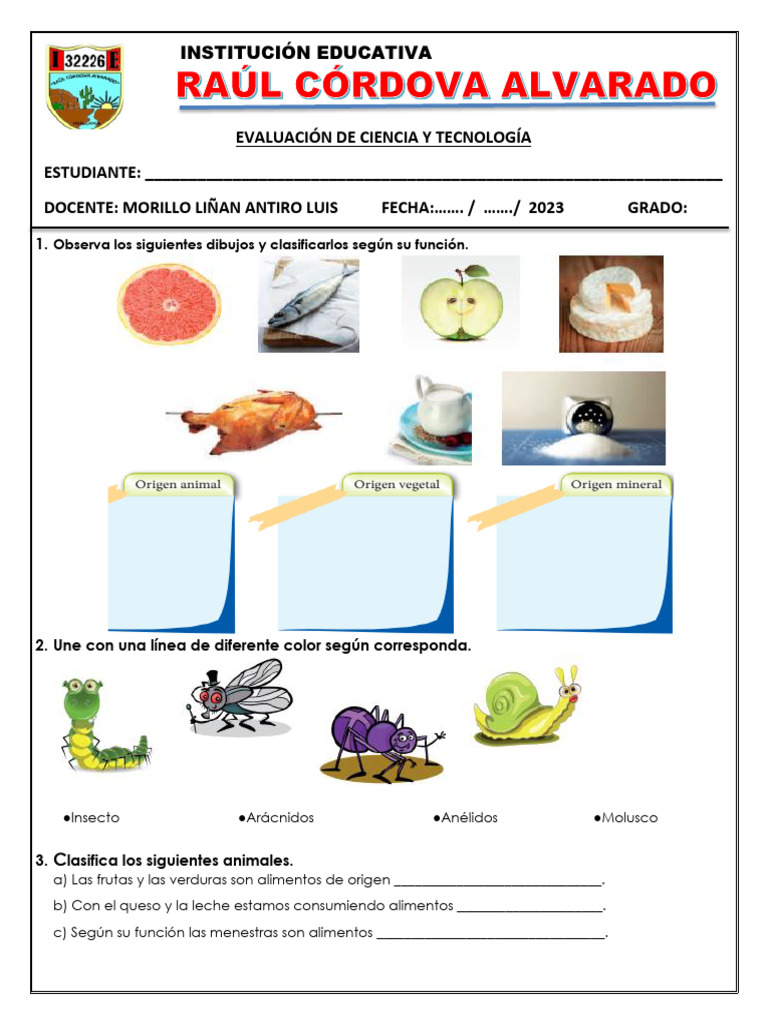 Examen de Ciencia y Tecnologia - Iii-Bimestre - 1° - Diciembre | PDF