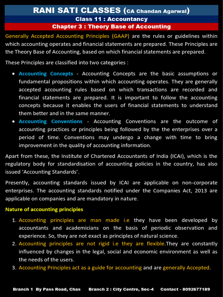 Theory Base of Accounting Principles | PDF | Debits And Credits | Revenue