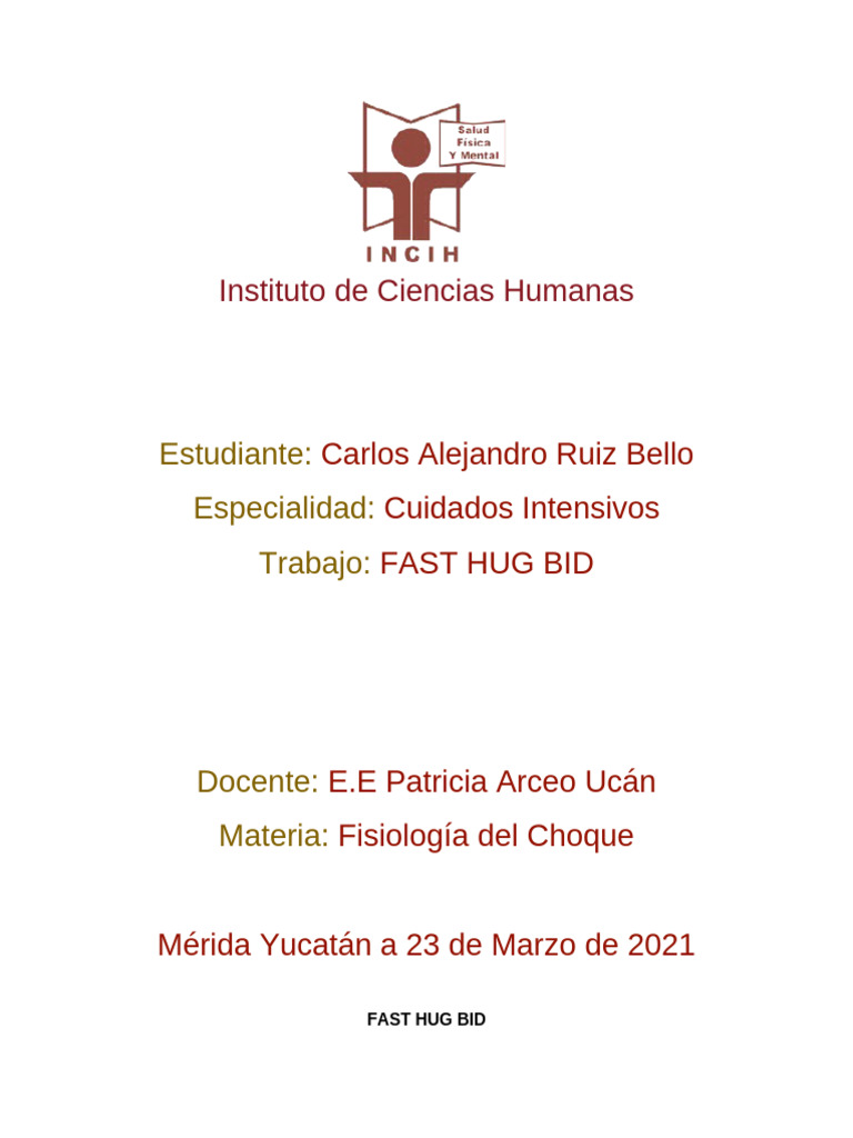 Fast Hug Bid | PDF | Unidad de Cuidados Intensivos | Especialidades Medicas