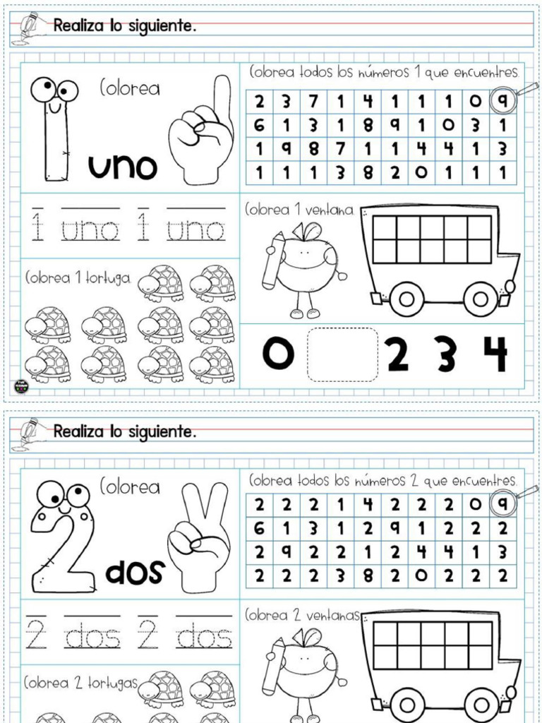 Cuaderno para Aprender Los Números Del 1 Al 20 | PDF