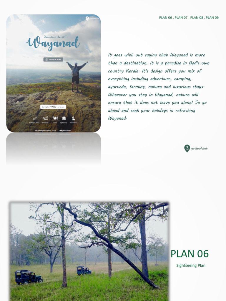 Wayanad 2 Night 3 Days Plan 6,7,8,9 | PDF | Hotel | Resort