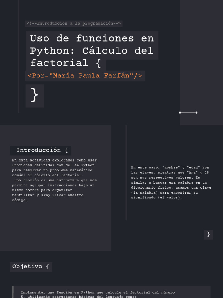 Uso de Funciones en Python Cálculo Del Factorial | PDF | Python (lenguaje de programación ...