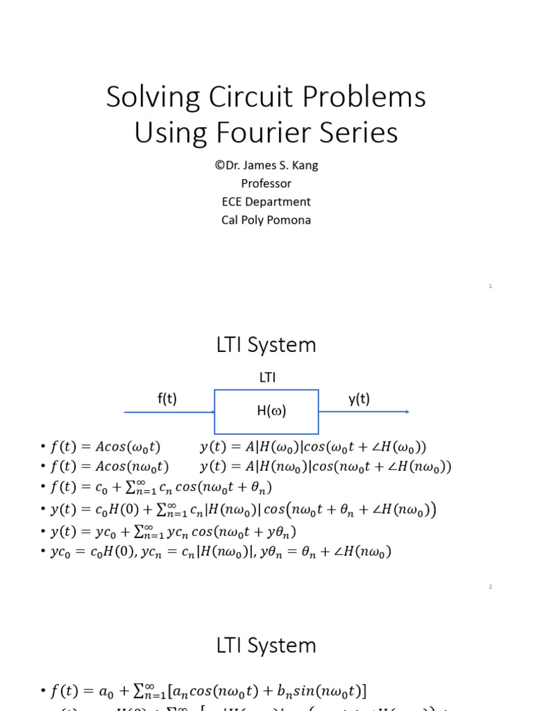 Solving Circuit Problems Using Fourier Series | PDF | Signal Processing | Oscillation