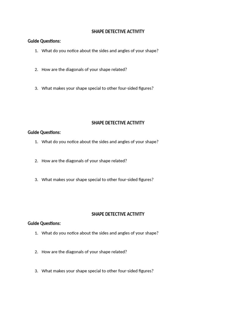 Shape Detective Activity | PDF