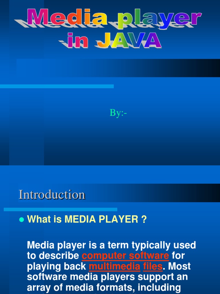 Java-Based Media Player Project | PDF | Java Virtual Machine | Java ...