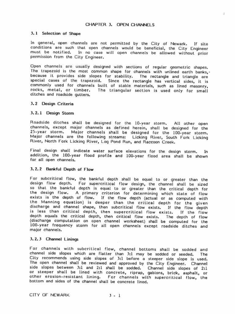 Newark SDM Ch3 Open Channel | PDF