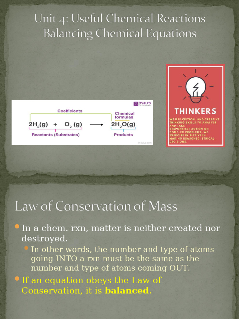884 Lesson 2 Balancing Chemical Equations | PDF | Chemistry | Chemical ...