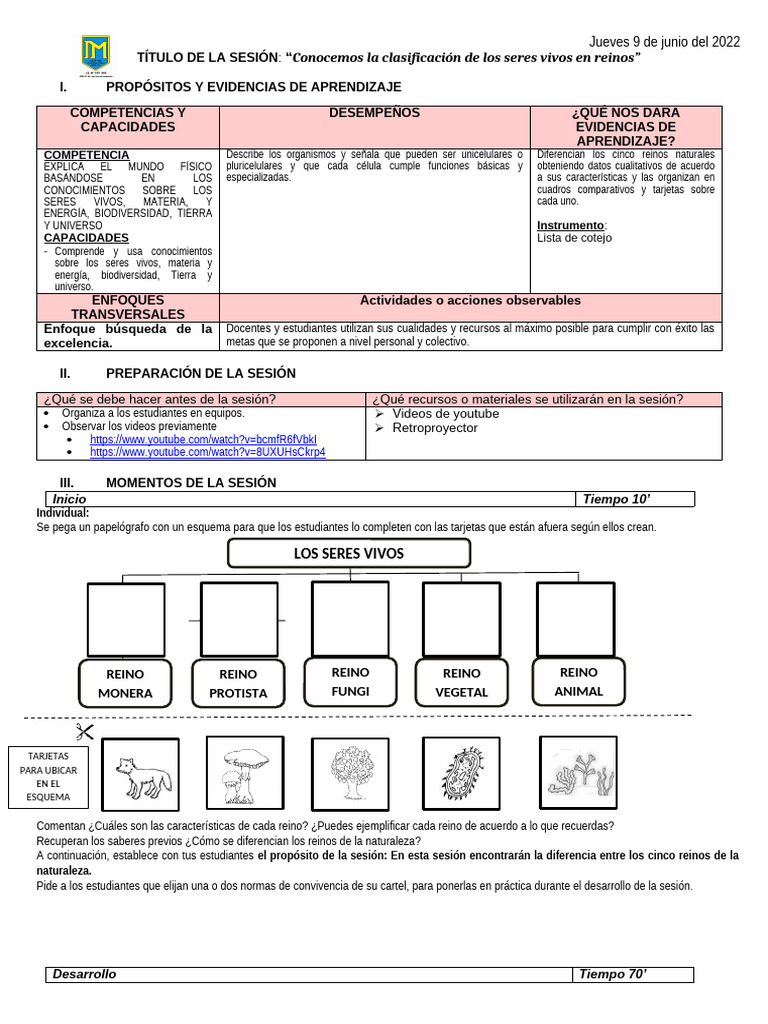 Ficha Los Seres Vivos Vilma | PDF | Eucariotas | Plantas