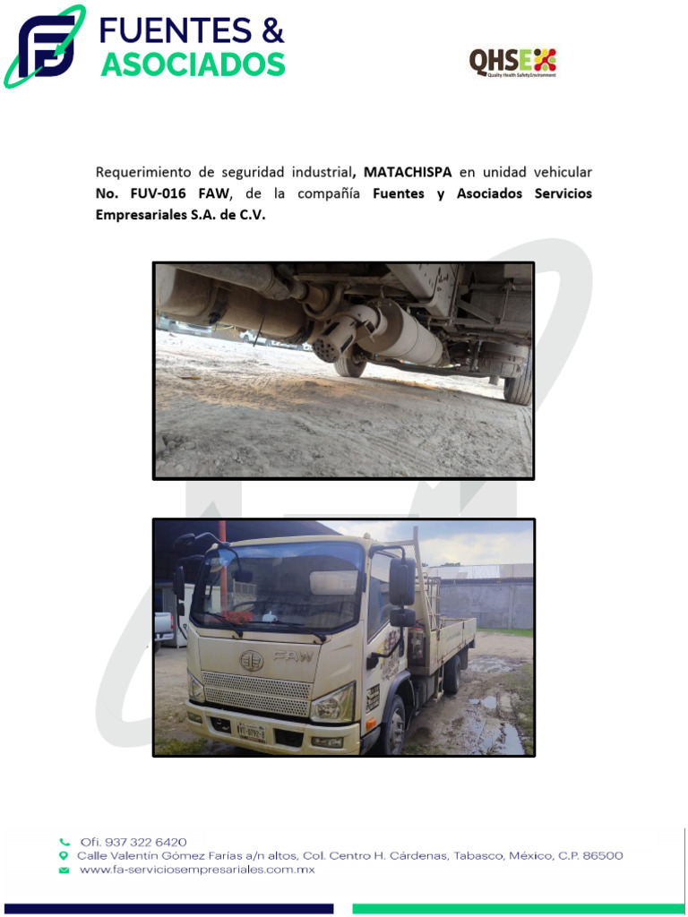 Unidad Vehicular con Matachispas | PDF