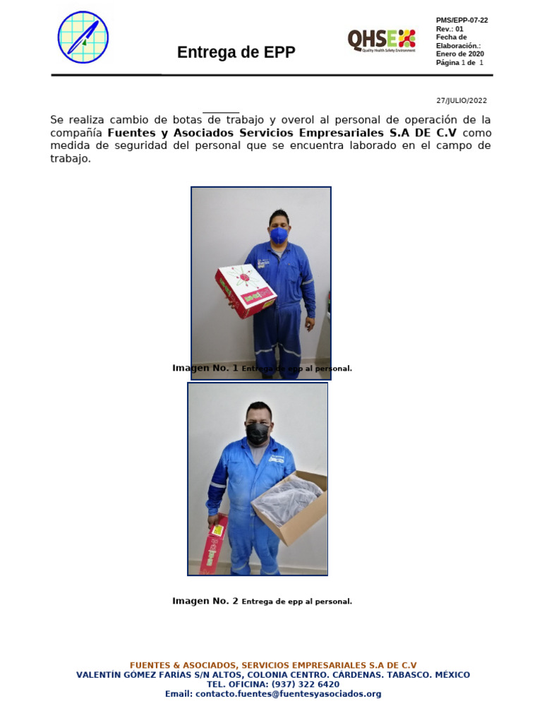 Dotacion de EPP | PDF