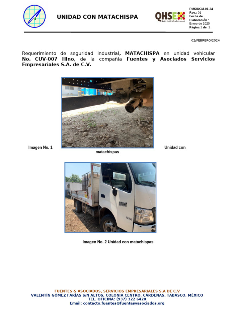 Dotación de Matachispa CUV007 | PDF