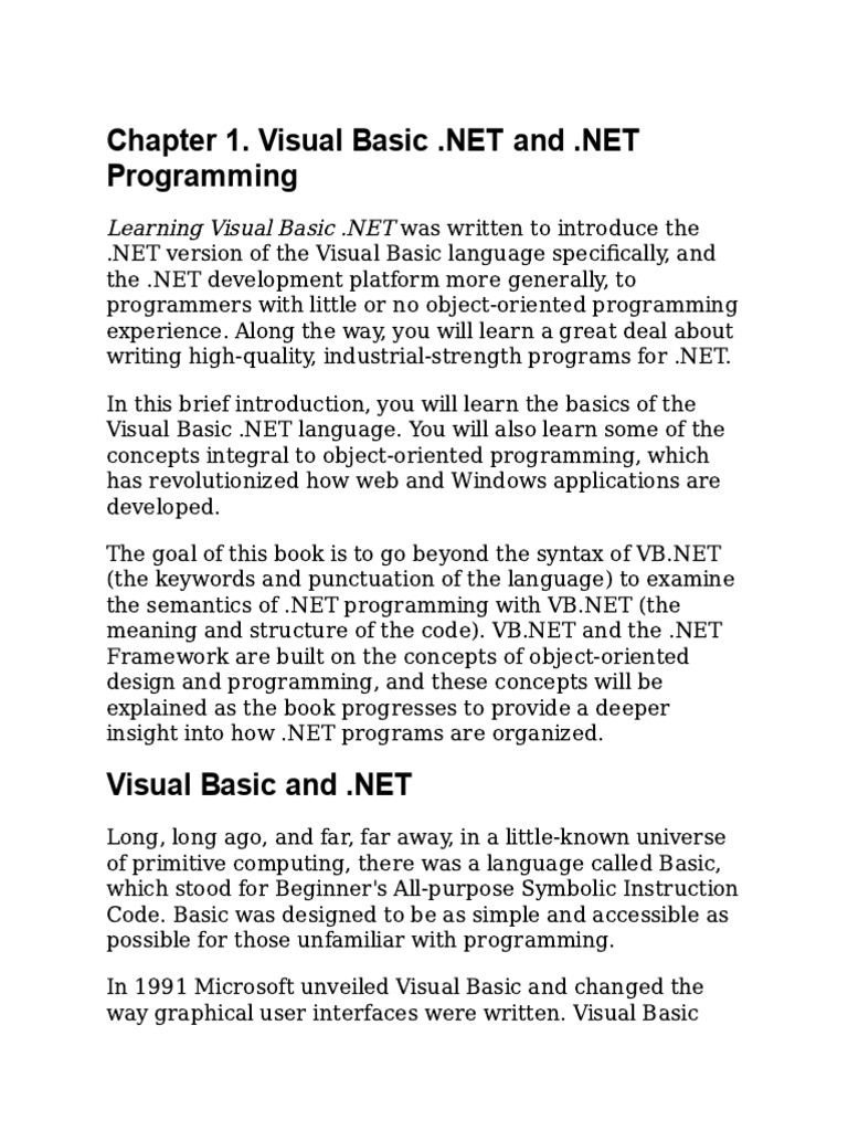 Jesse Liberty - Learning Visual Basic .NET (2002, O'Reilly Media) - Libgen - Li - Part1 - Part3 ...