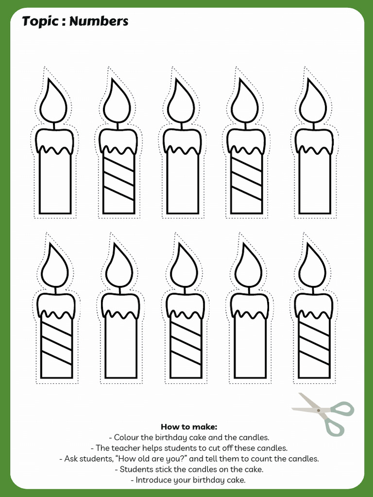 Fun Birthday Cake Activity for Kids | PDF
