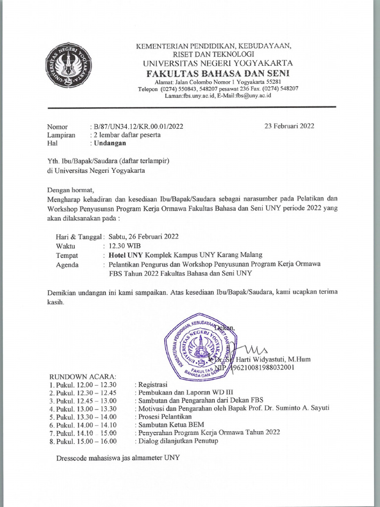 Undangan Pelantikan | PDF