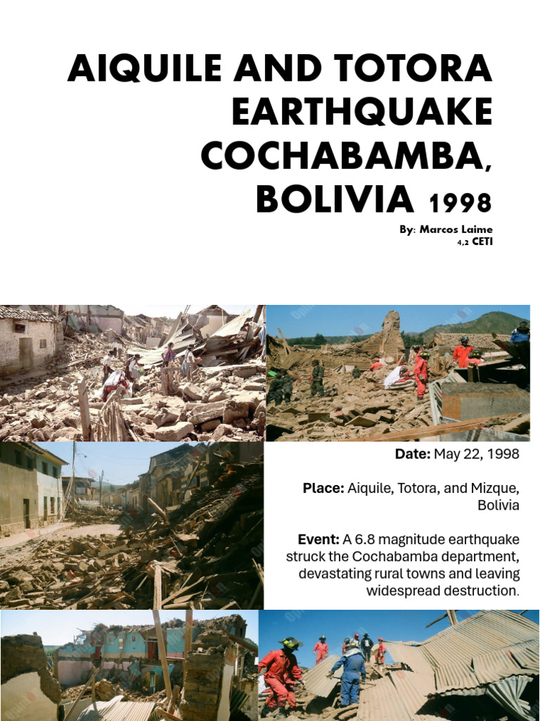 Aiquile and Totora Earthquake | PDF