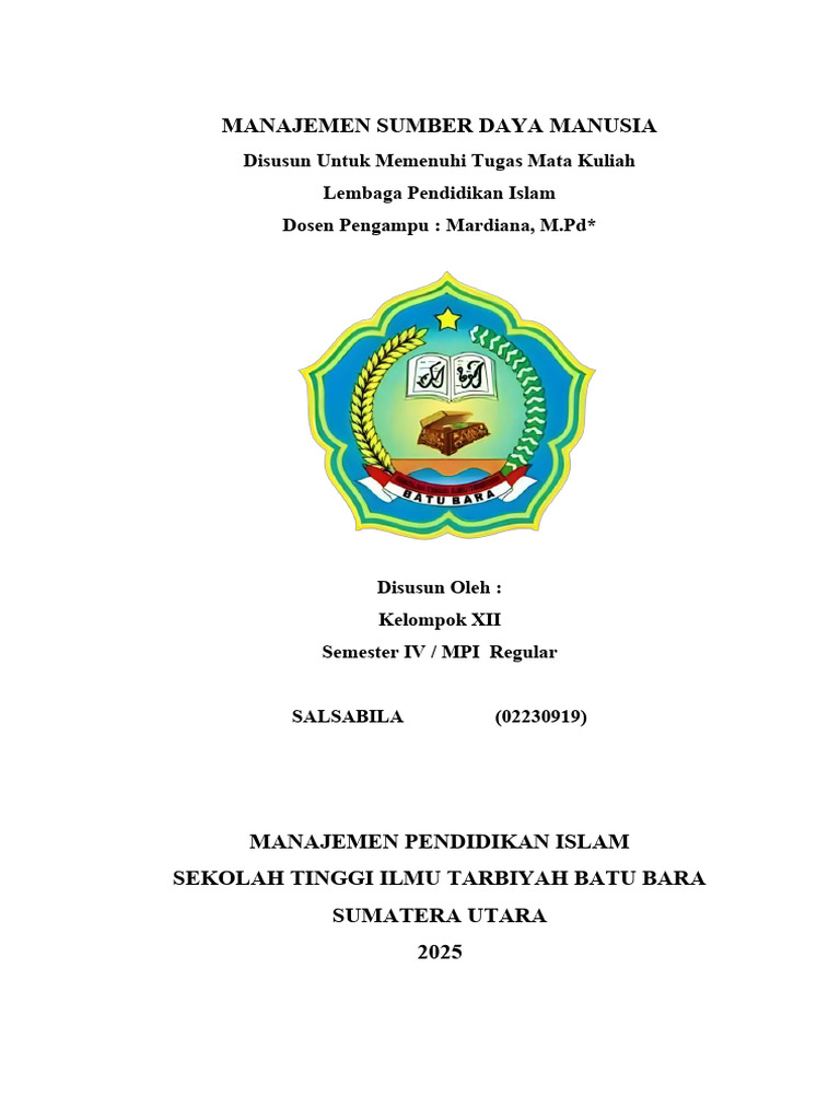 Manajemen Sumber Daya Manusia Pendidikan | PDF