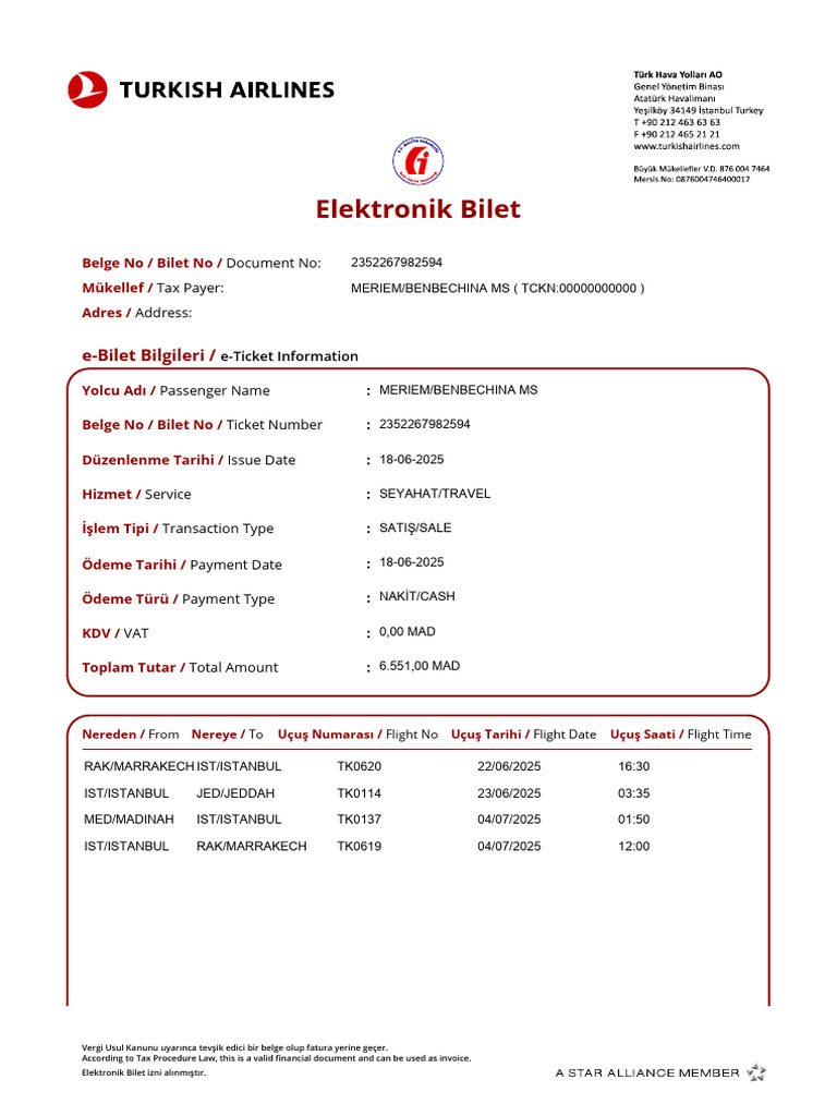 Elektronik Bilet | PDF