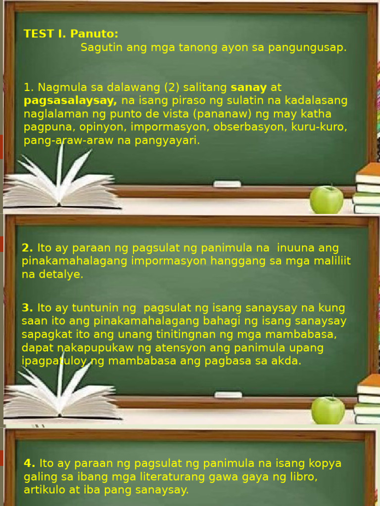 Gii Humms Quiz Sanaysay | PDF