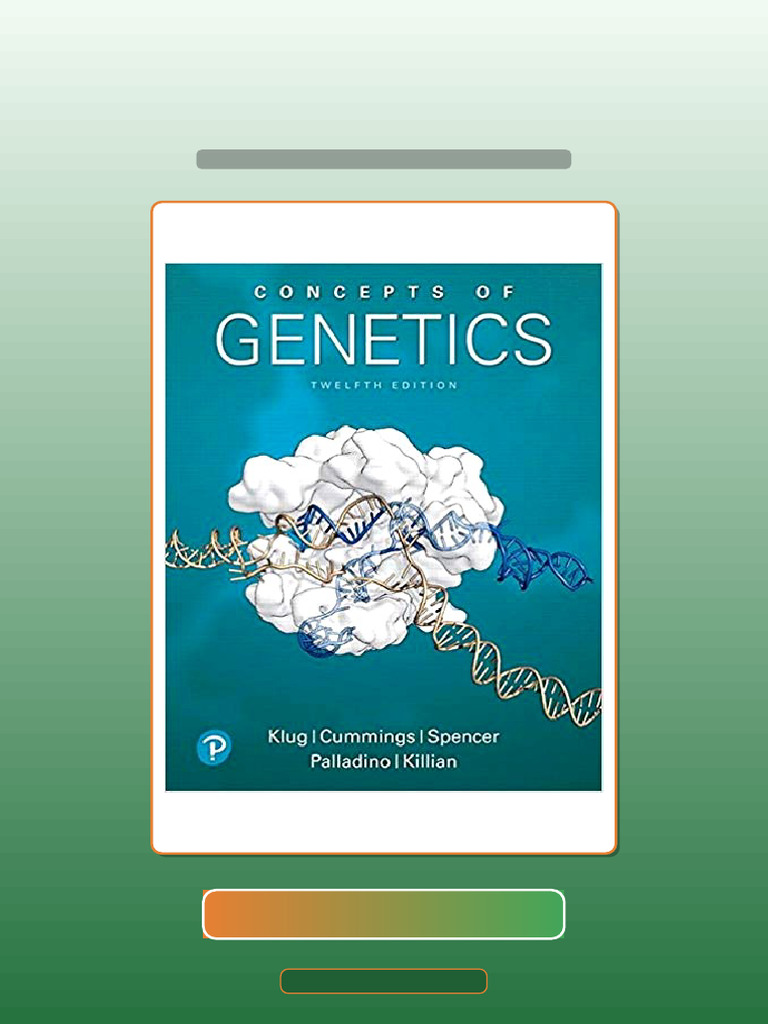 Concepts of Genetics 12th by Klug Ebook and TestBank Bundle PDF ...