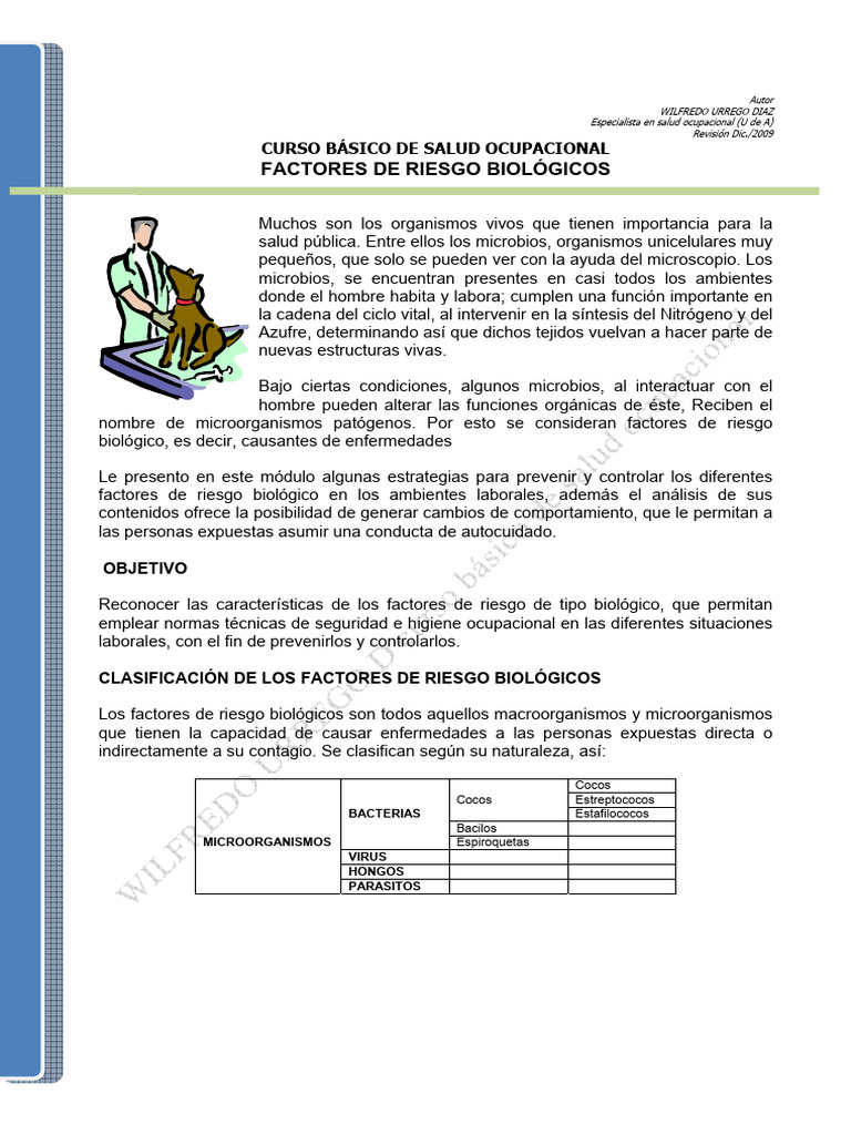 Cartilla 9 Riesgo Biologico | PDF | Microorganismo | Virus
