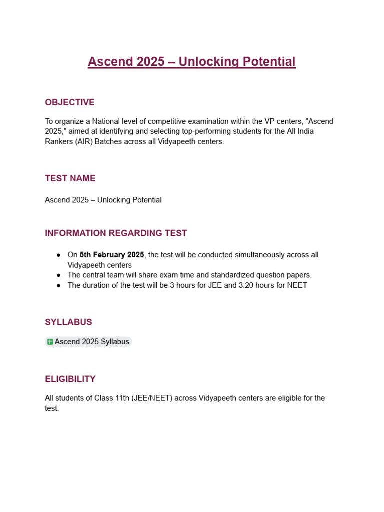 Ascend 2025 - Unlocking Potential | PDF