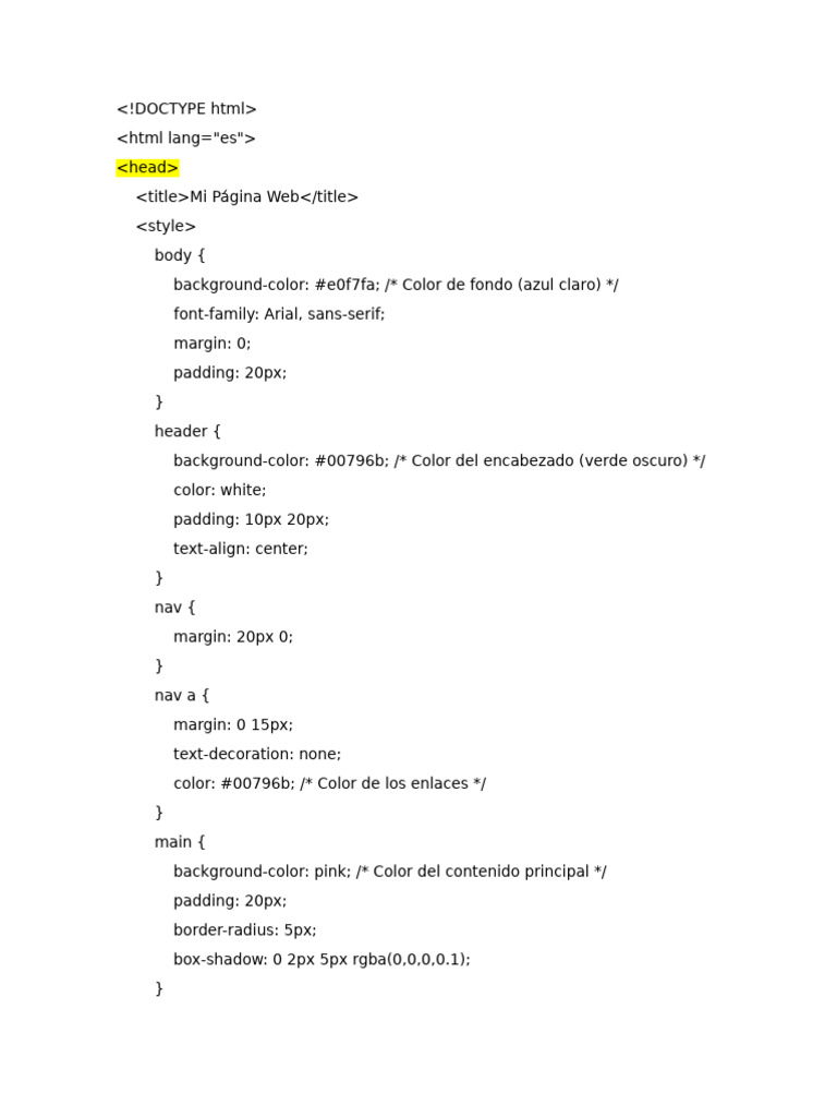 Pagina Web-Estructura Basica | PDF