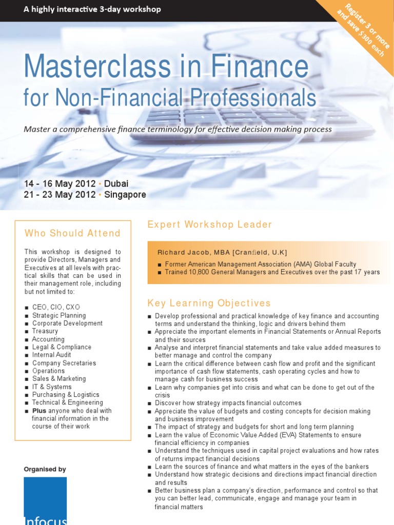 Finance For Non-Finance Brochure | PDF | Internal Rate Of Return ...