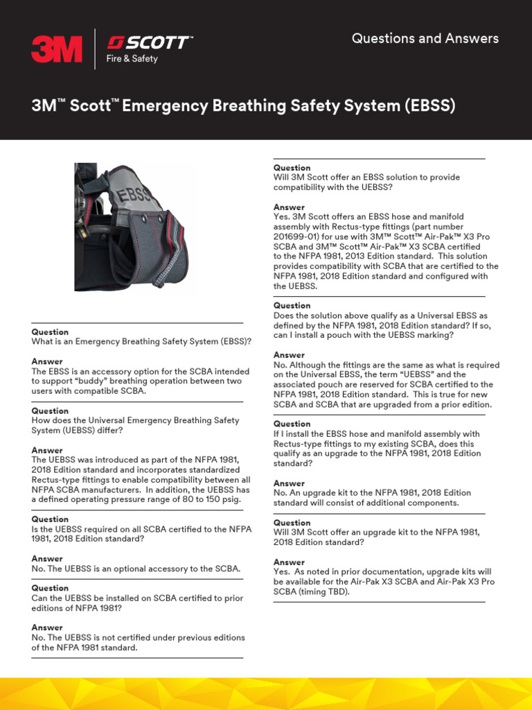3m Scott Ebss | PDF | Equipment