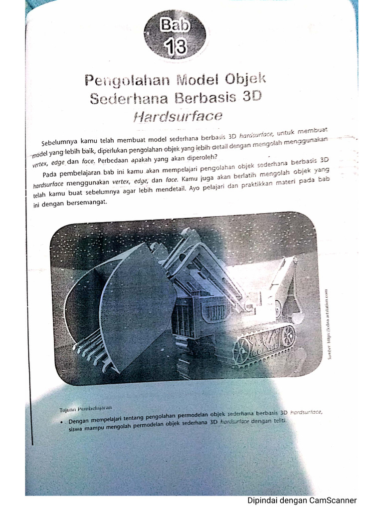 Bab 13 Pengolahan Model Objek Sederhana Berbasis 3D Hardsurface | PDF