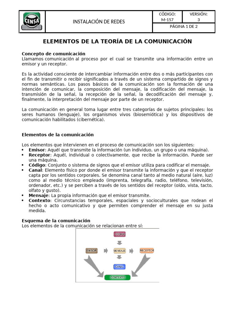 Elementos Clave de la Comunicación | PDF | Comunicación | Información