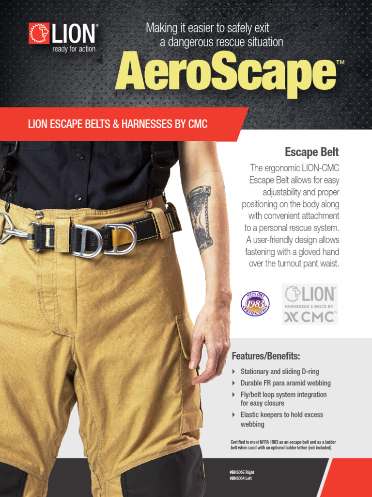 LION Firefighter Escape Belt Overview | PDF | Equipment