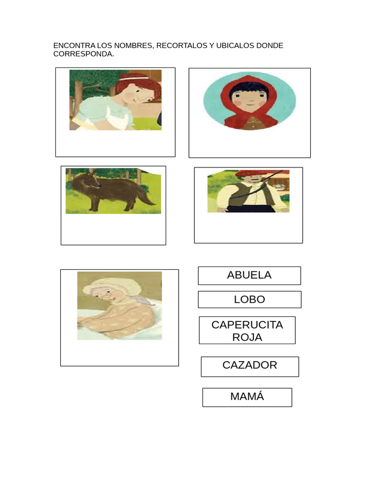 Actividades Caperucita Roja | PDF