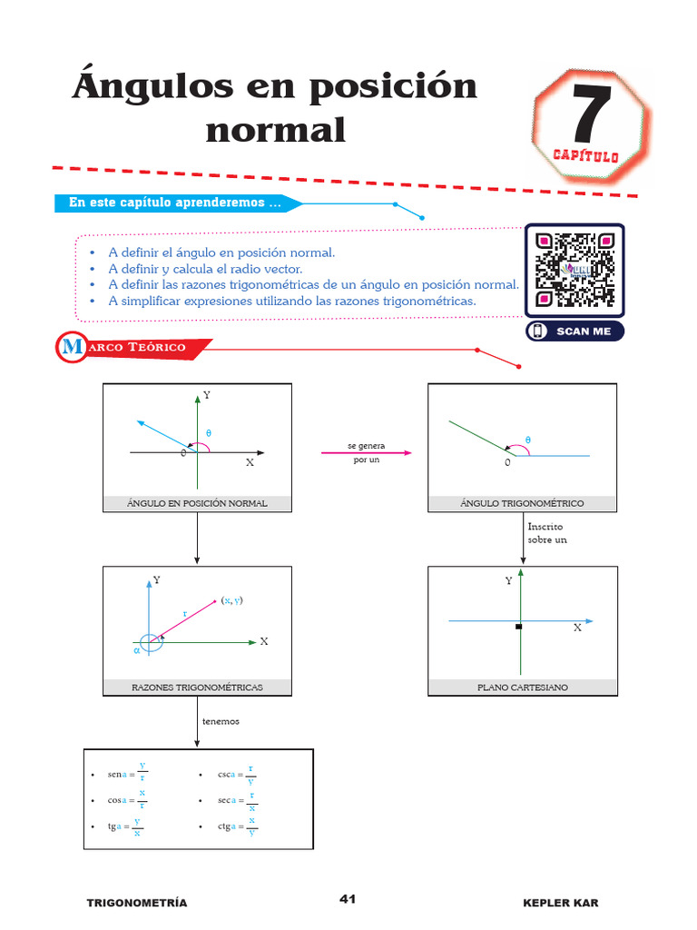 Angulos en Posición Normal | PDF | Ángulo | Funciones trigonométricas