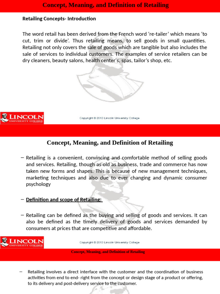 Unit 1 - Introduction of Retail Management | PDF | Retail | Grocery Store