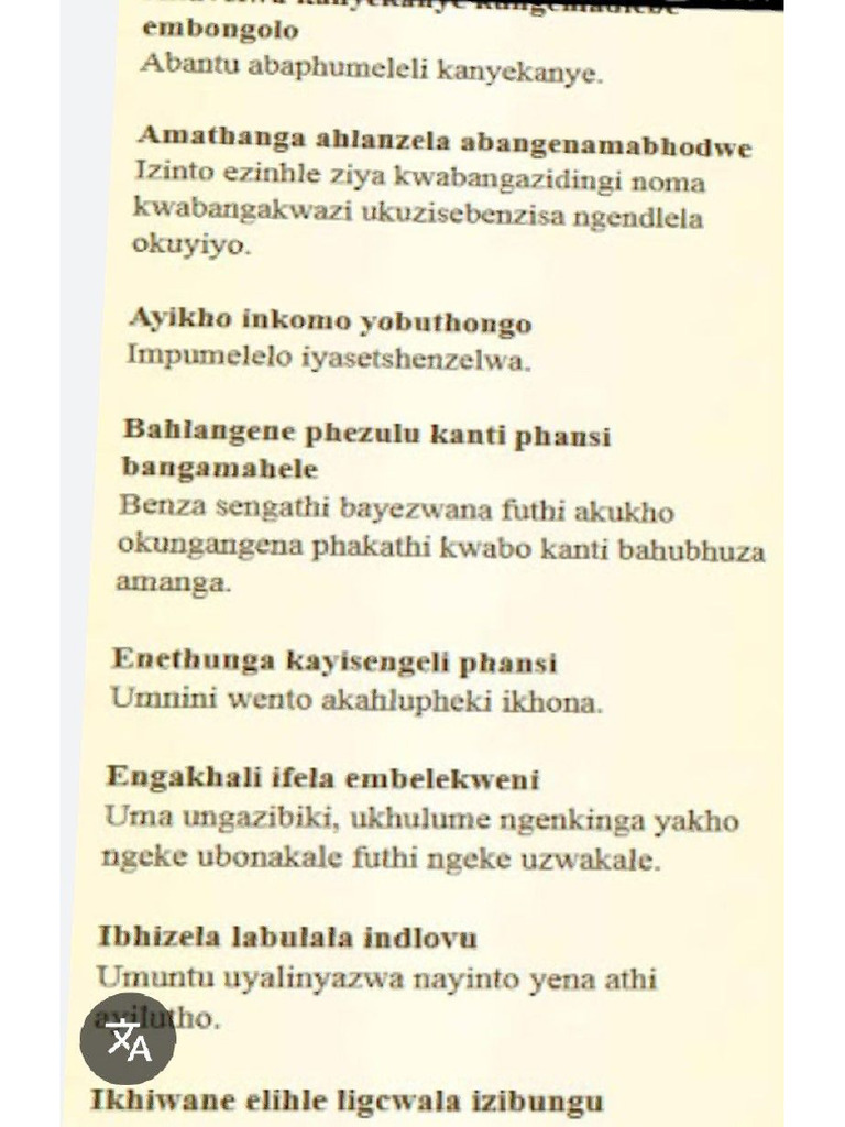 Isizulu Izaga | PDF