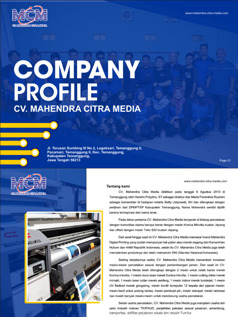 Company Profile CV. Mahendra | PDF
