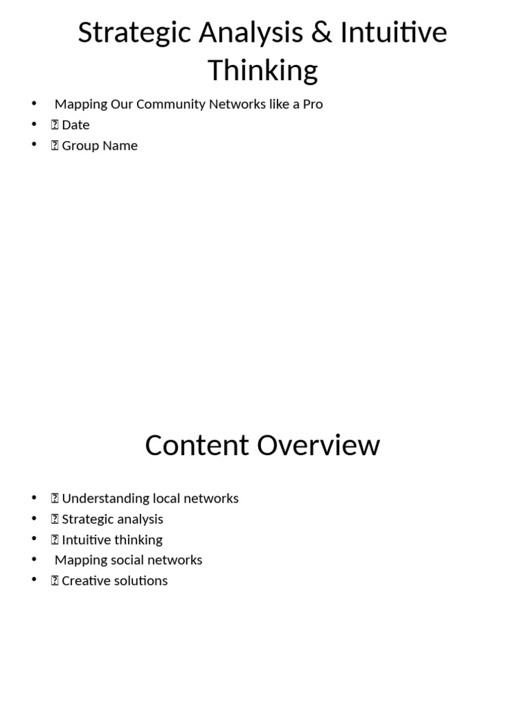 Strategic Analysis Intuitive Thinking GenZ | PDF | Thought | Intuition