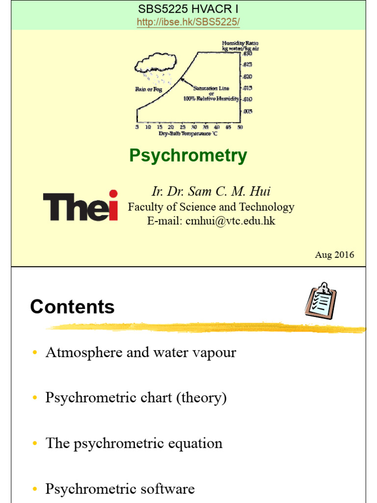 Understanding Psychrometric Charts | PDF | Humidity | Physical Quantities