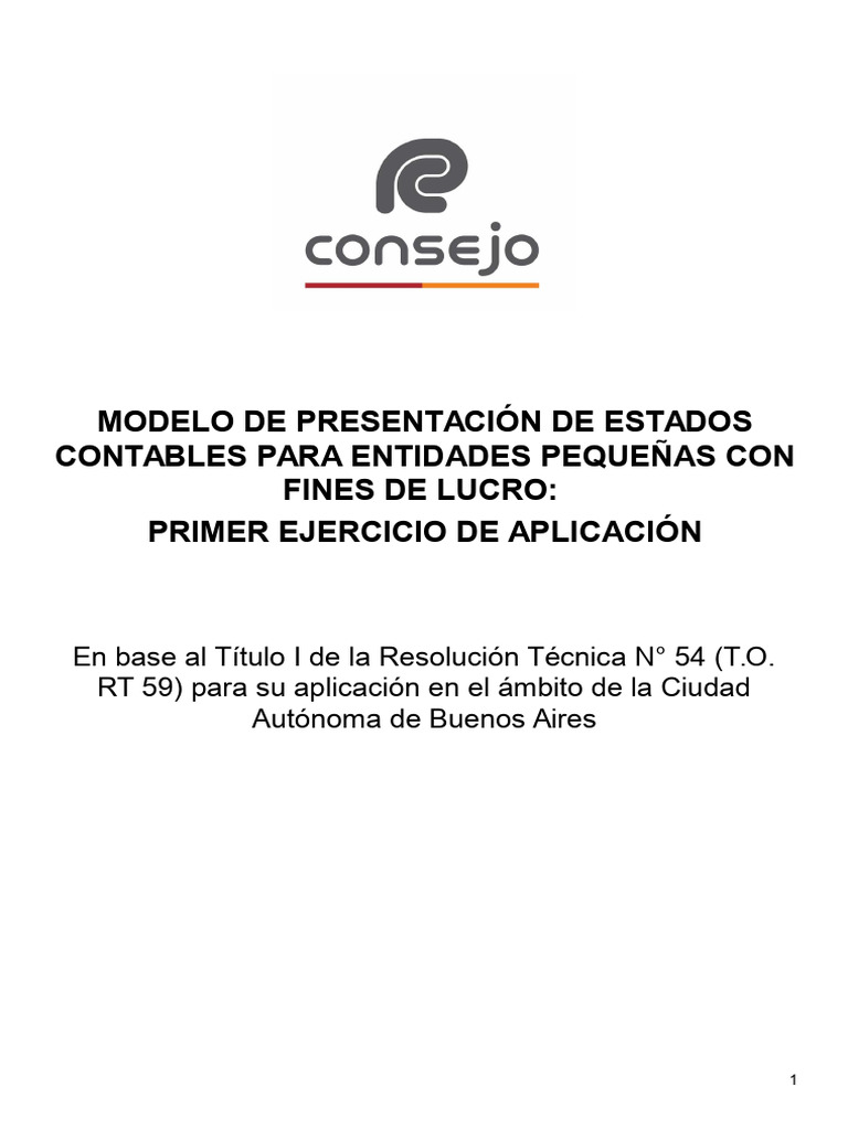 Modelo de EECC para Entidades Pequeñas | PDF | Contabilidad | Valor neto